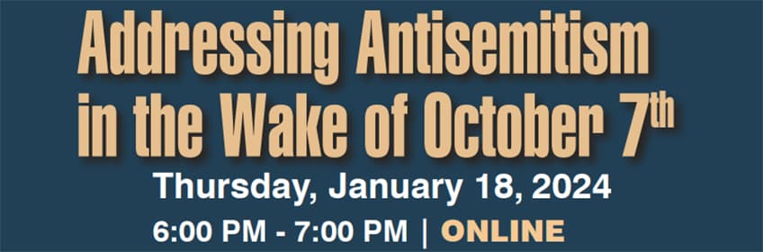 Addressing Antisemitism in the Wake of October 7th - Sam & Sara ...